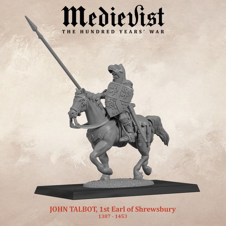 3D Printable John Talbot, 1st Earl of Shrewsbury with banner/standard ...