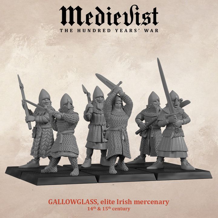 3D Printable Gallowglass, elite Irish mercenaries, 14th & 15th century ...