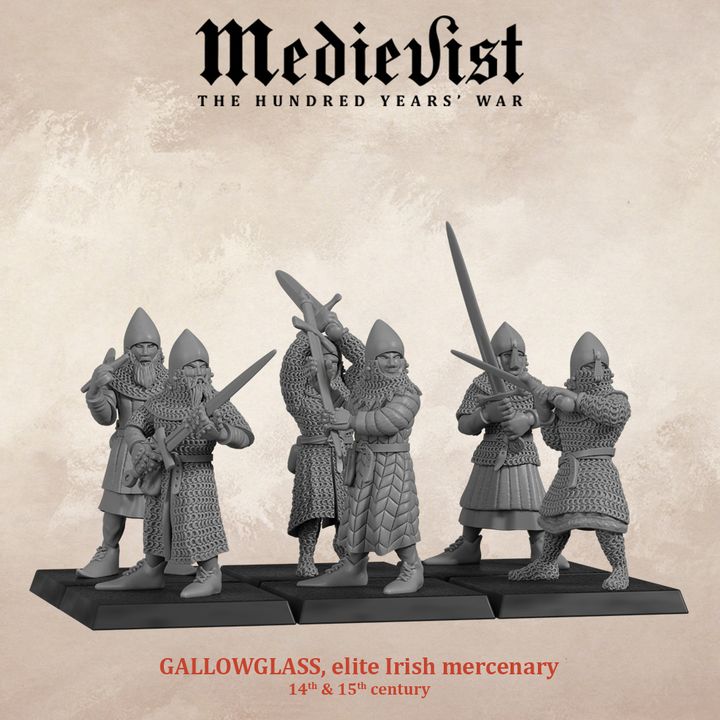 3D Printable Gallowglass, elite Irish mercenaries, 14th & 15th century ...