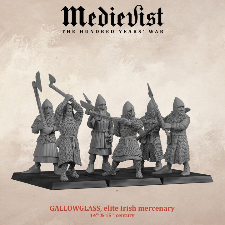 3D Printable Gallowglass, elite Irish mercenaries, 14th & 15th century ...