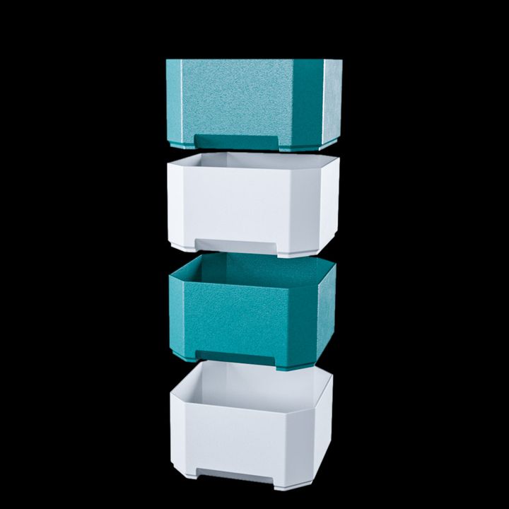 3D Printable Stackable Trays by Stlflix