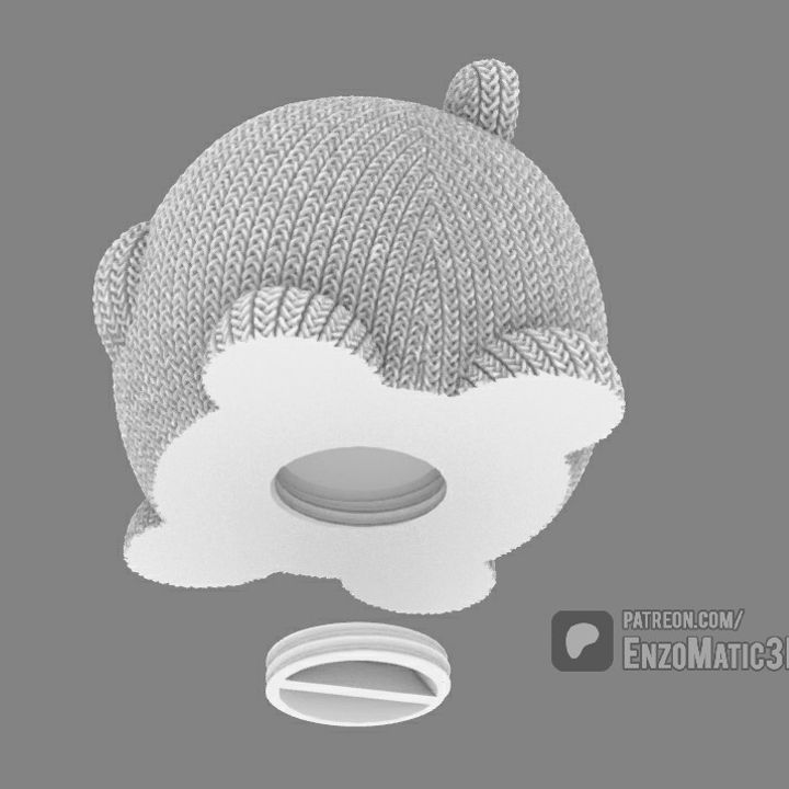 3D Printable bear piggy bank, money box - print in place, no supports by EnzoMatic3D