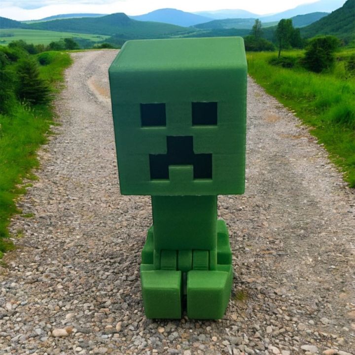 3D Printable Minecraft Creeper Flexi Clicker Fidget by Jambaby Designs