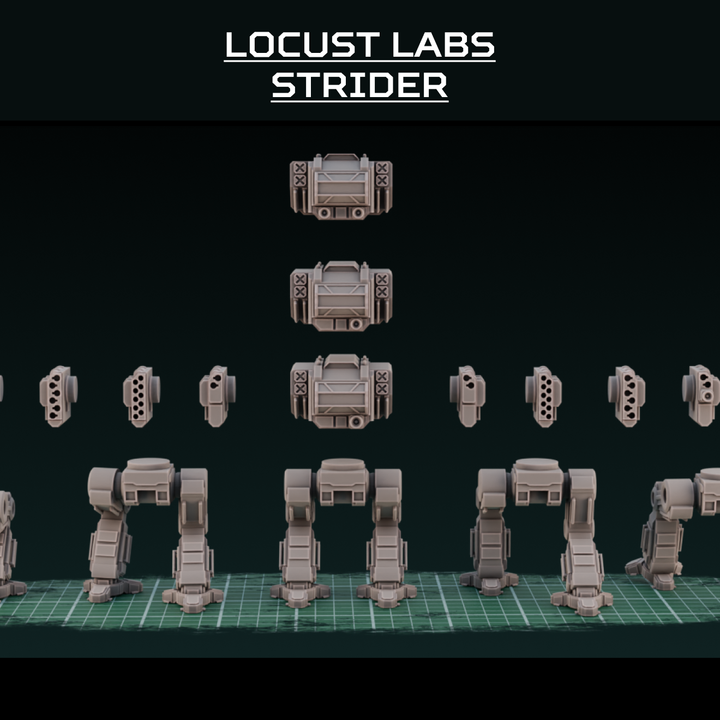 3D Printable 6mm Strider by Locust_Labs