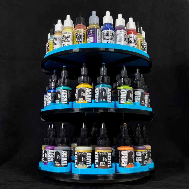 3D Printable Modular Paint Rack by JSK Miniatures