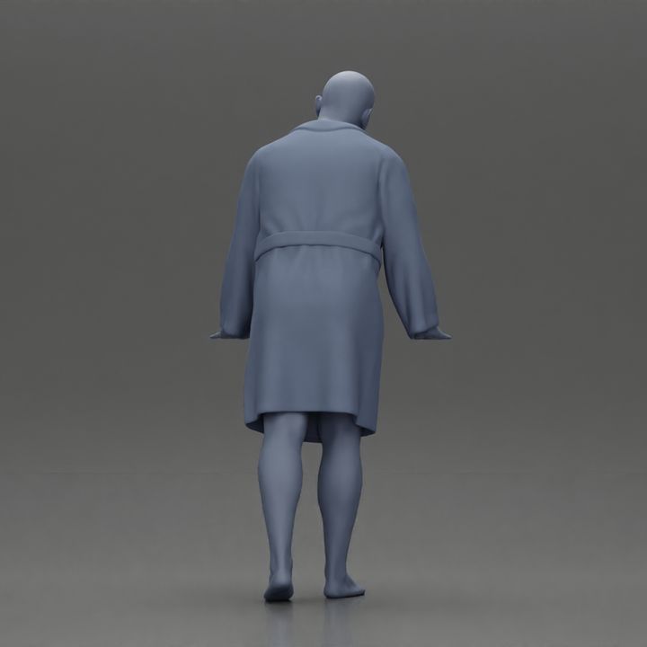3D Printable Man in White Robe Posing with Bare Feet and Open Hands by ...