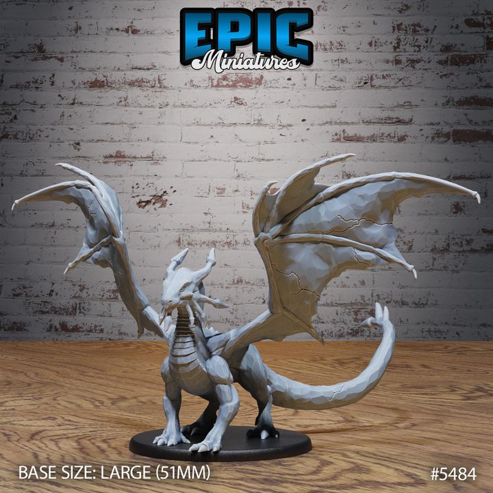 3D Printable Sapphire Dragon Young / Legendary Drake / Mountain Monster ...