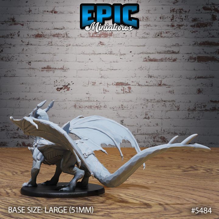 3D Printable Sapphire Dragon Young / Legendary Drake / Mountain Monster ...