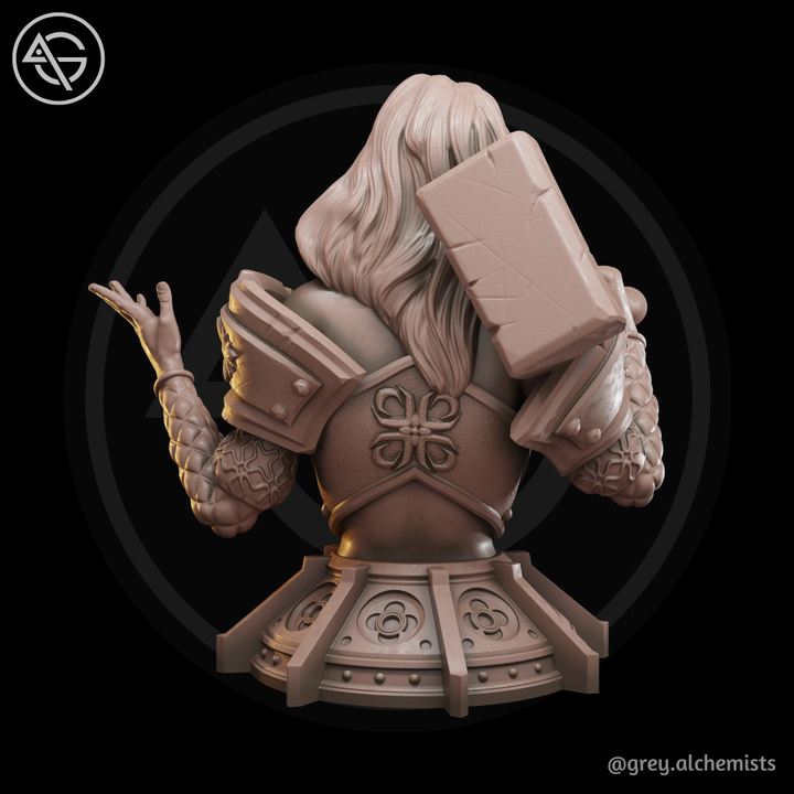 3D Printable Miniature Bust - Shalia the Human Cleric, DnD Minis ...