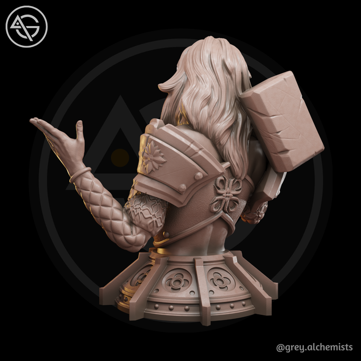 3D Printable Miniature Bust - Shalia the Human Cleric, DnD Minis ...