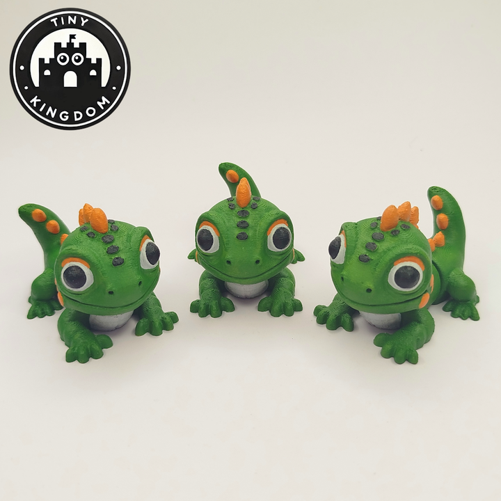 3D Printable Flexi Tiny Iguana, Articulated fidget figure, keychain ...