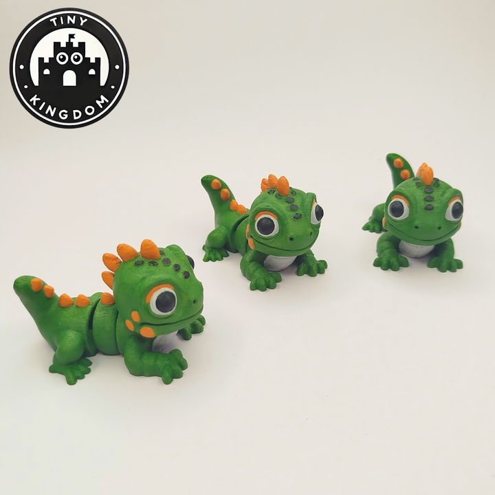 3D Printable Flexi Tiny Iguana, Articulated fidget figure, keychain ...