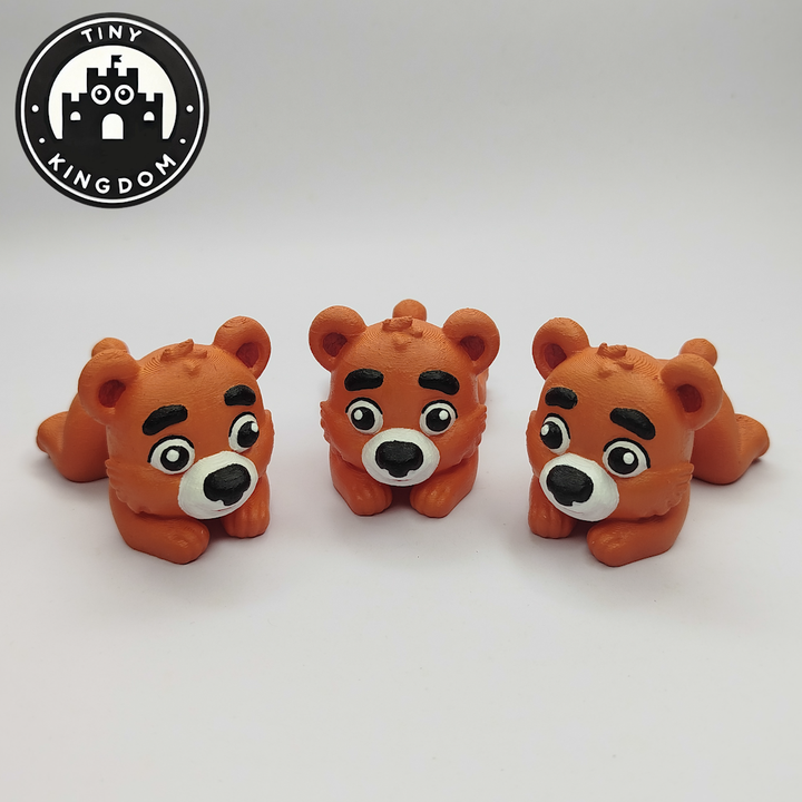 3D Printable Flexi Tiny Bear , Articulated fidget figure, keychain ...