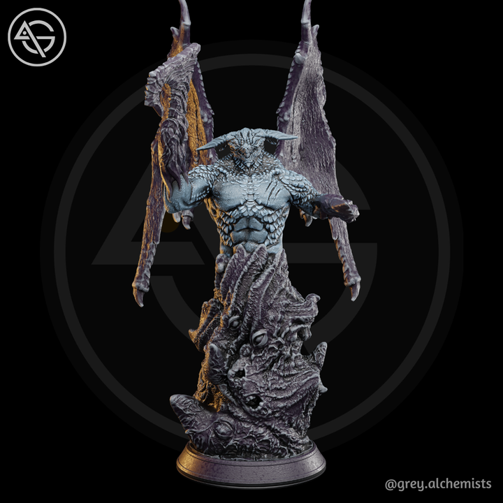 3D Printable Kaldaroth the Shadow Demon with Wings - DnD Monsters ...