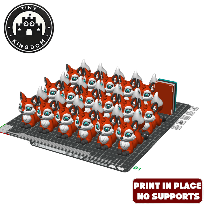 3D Printable Flexi Tiny Fox, Articulated fidget figure, keychain ...