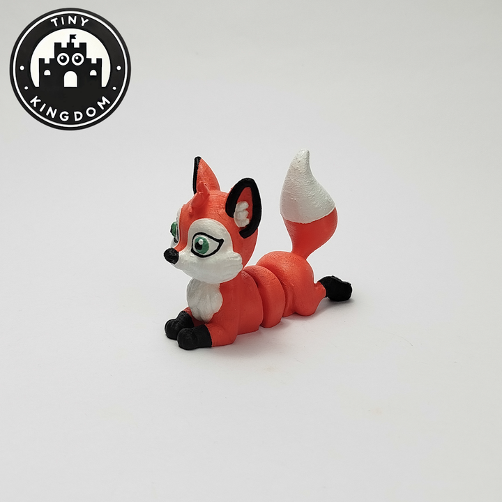3D Printable Flexi Tiny Fox, Articulated fidget figure, keychain ...
