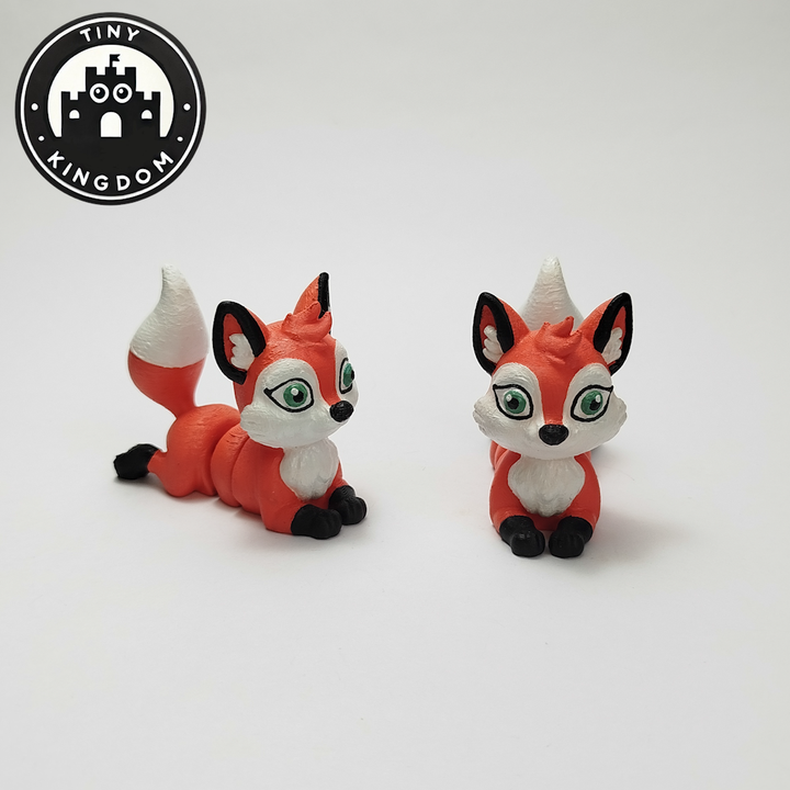 3D Printable Flexi Tiny Fox, Articulated fidget figure, keychain ...