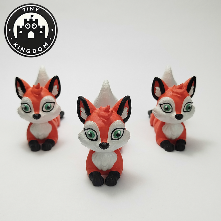 3D Printable Flexi Tiny Fox, Articulated fidget figure, keychain ...