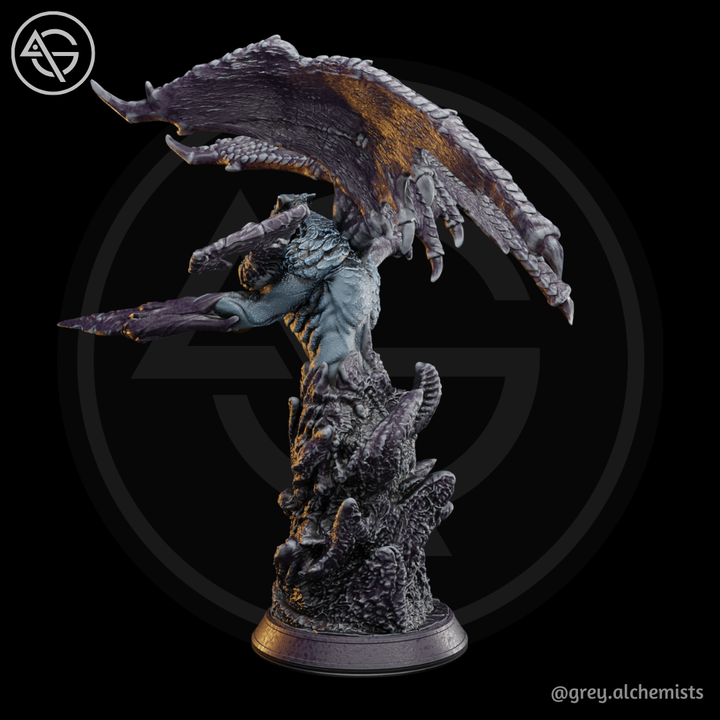 3D Printable Kaldaroth the Shadow Demon with Wings - DnD Monsters ...