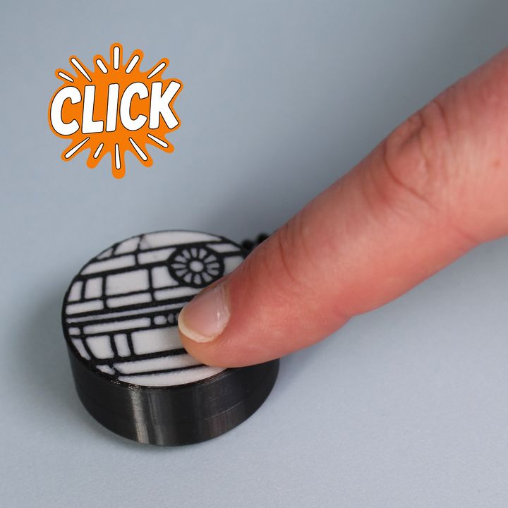 3D Printable Death Star Fidget Clicker Keychain – Small, Clicky by ...