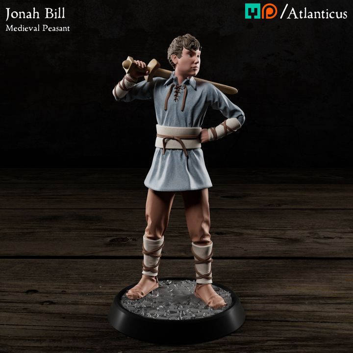 3D Printable 2 Month Loyalty Reward - Male & Female Medieval Peasants ...