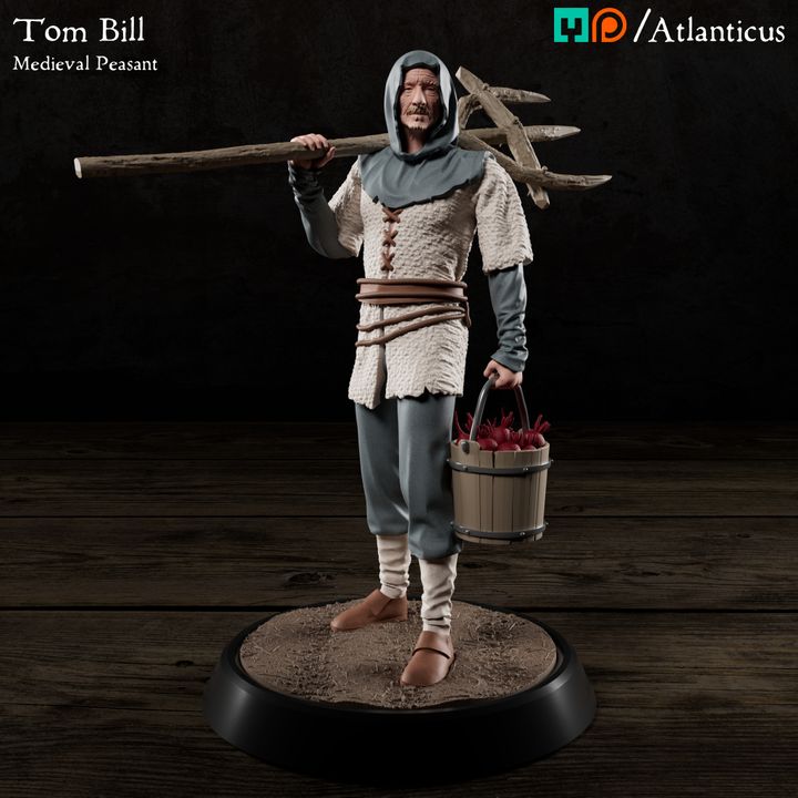 3D Printable 2 Month Loyalty Reward - Male & Female Medieval Peasants ...