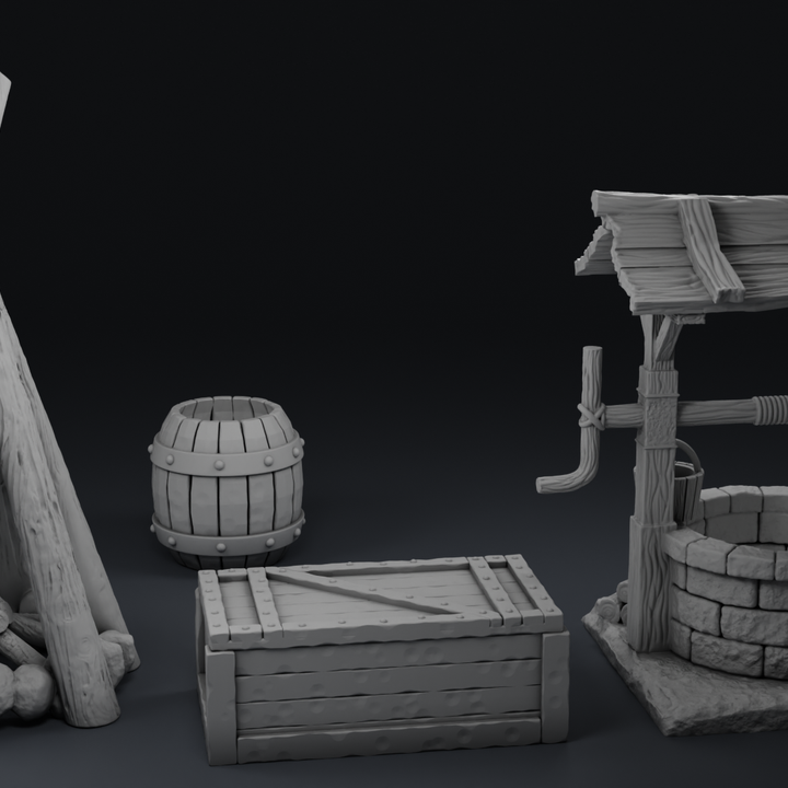 3D Printable Medieval props by Creator