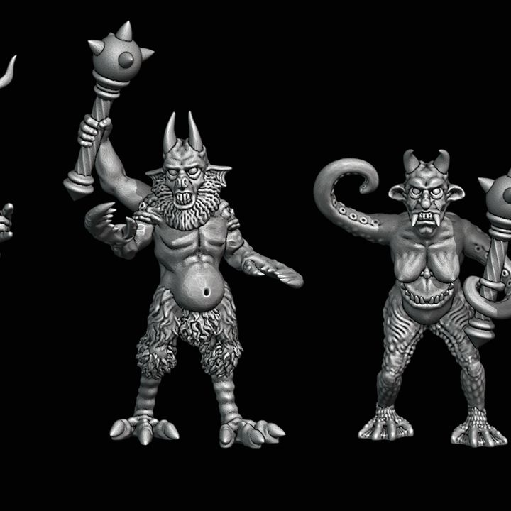3D Printable Demons of the nether by Red Nebular