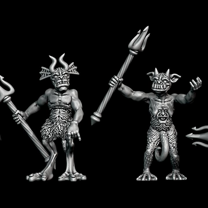 3D Printable Demons of the nether by Red Nebular