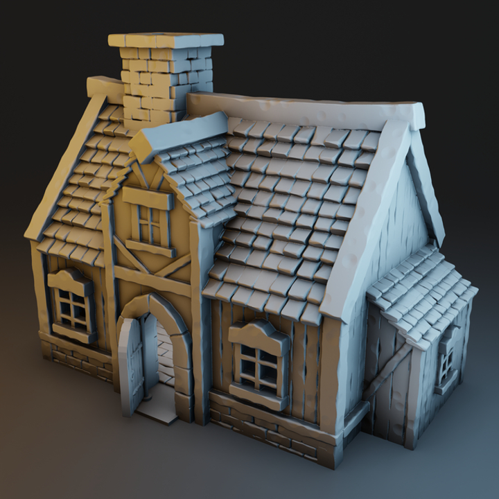 3D Printable Medieval house by Creator