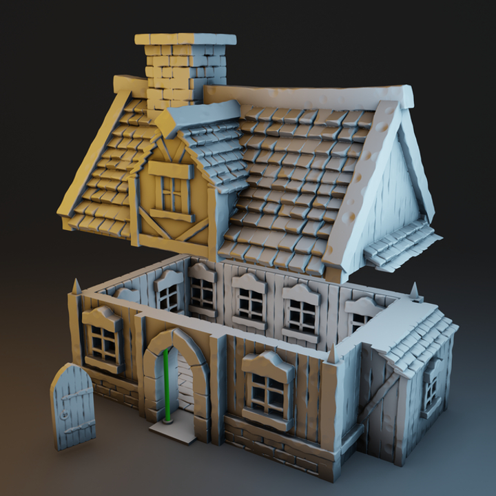 3D Printable Medieval house by Creator