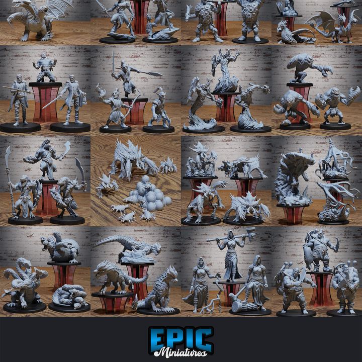 3D Printable Monster Frenzy Set / Classic Enemy Encounters / Beast ...