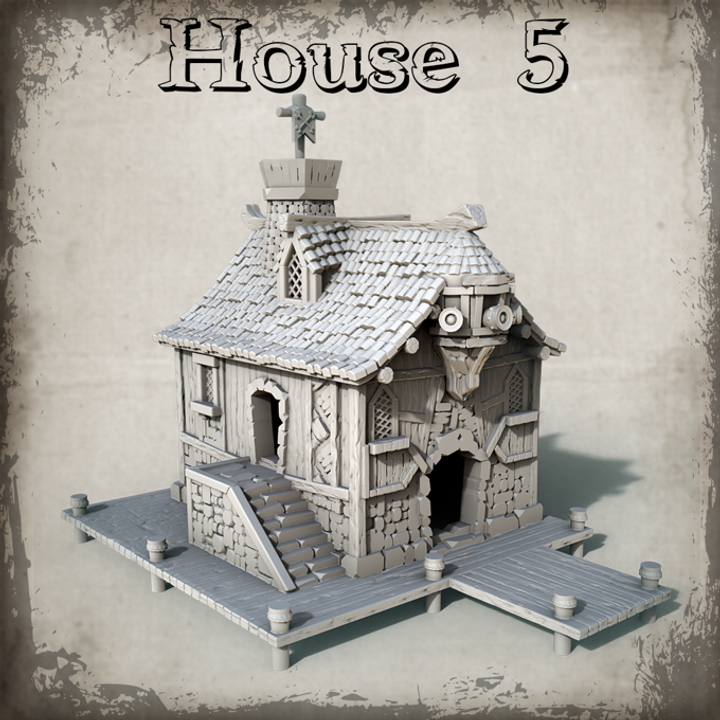 3D Printable Pirate House by Creator