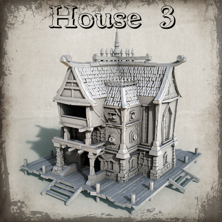 3D Printable Pirate House by Creator