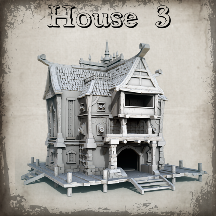 3D Printable Pirate House by Creator