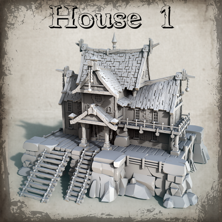 3D Printable Pirate House by Creator