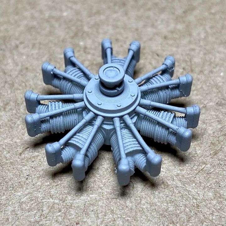 3D Printable Small Radial Engine by JSK Miniatures