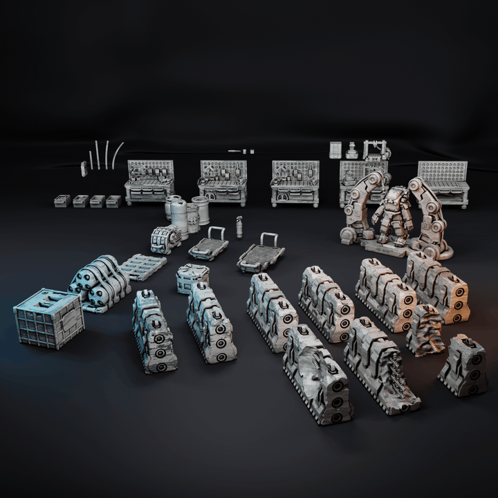 3D Printable Modular hanger and scatter set by Crimson Steel Mechworks