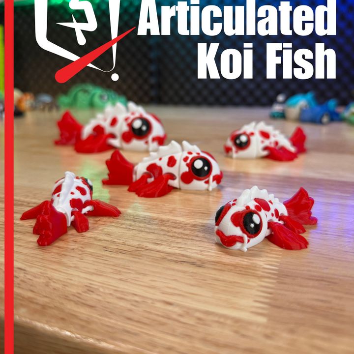3D Printable Articulated Koi Fish by Plastic 3d
