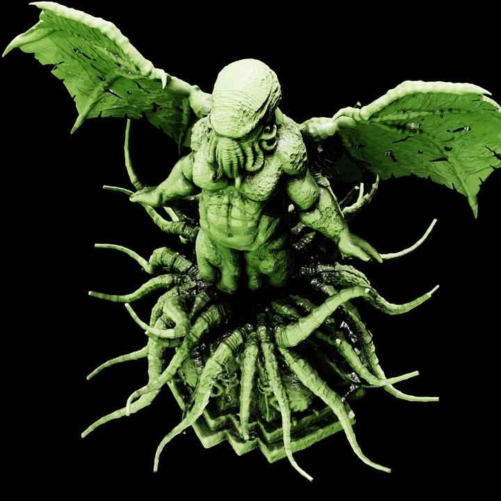 3D Printable 🐙 CTHULHU - ANCIENT ONE STATUE - ELDRITCH FIGURE FOR 3D ...