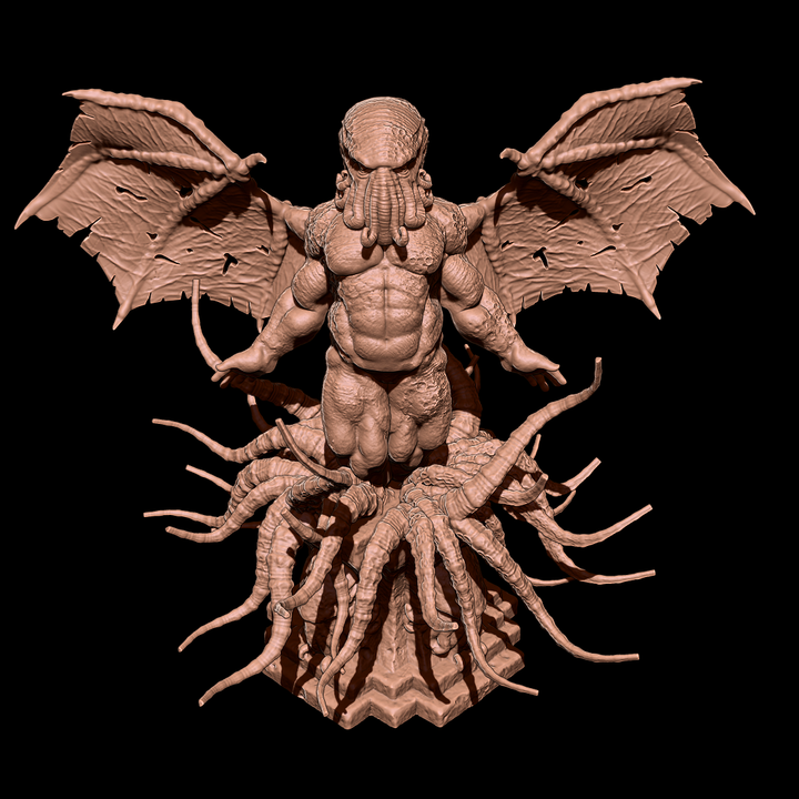 3D Printable 🐙 CTHULHU - ANCIENT ONE STATUE - ELDRITCH FIGURE FOR 3D ...
