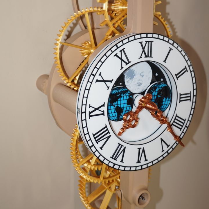 3D Printable Medium Moon Phase Clock by Steve Peterson