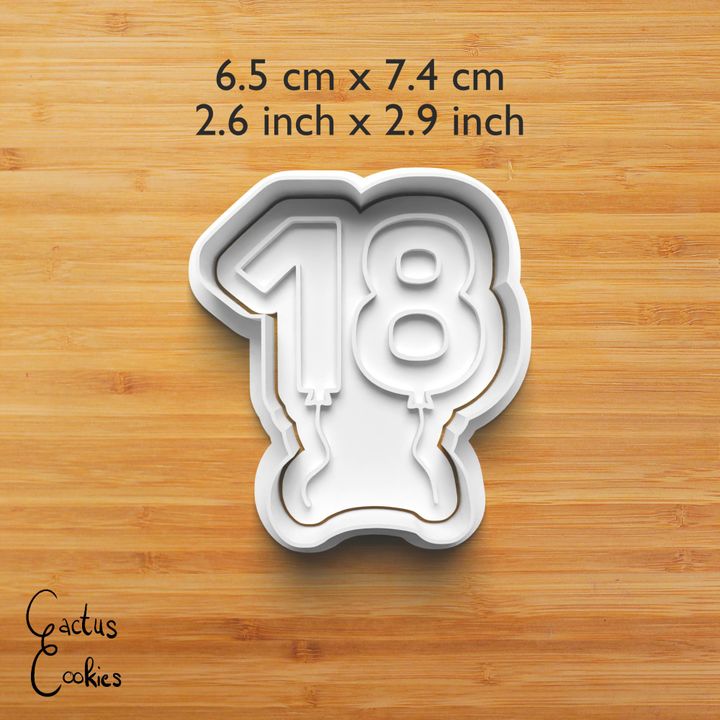 3D Printable 18th Birthday Cookie Cutter set 0825 by James-Jason Beckers