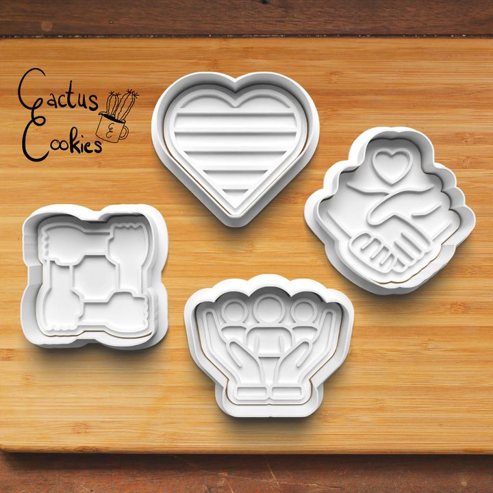 3D Printable Inclusion Cookie Cutter set 0830 by James-Jason Beckers