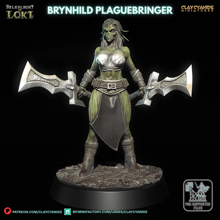 3D Printable Brynhild Plaguebringer by Clay Cyanide Miniatures