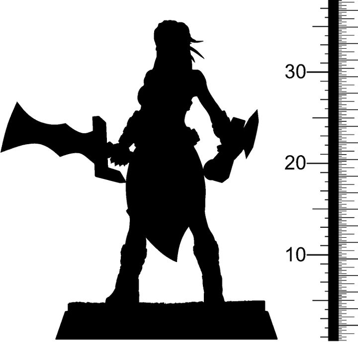 3D Printable Brynhild Plaguebringer by Clay Cyanide Miniatures