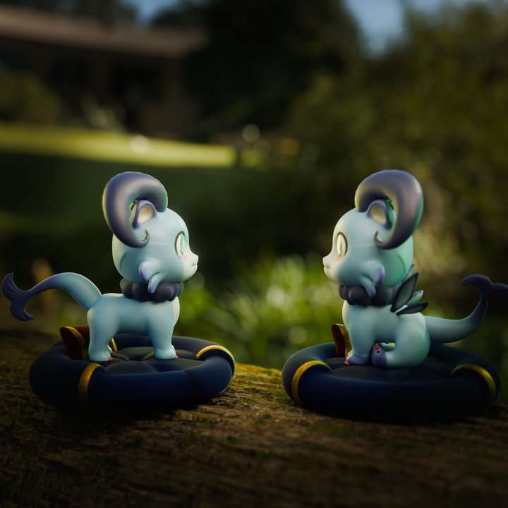 3D Printable Honkai Star Rail HSR Chimera Blue Cute Toy (2 Poses ...