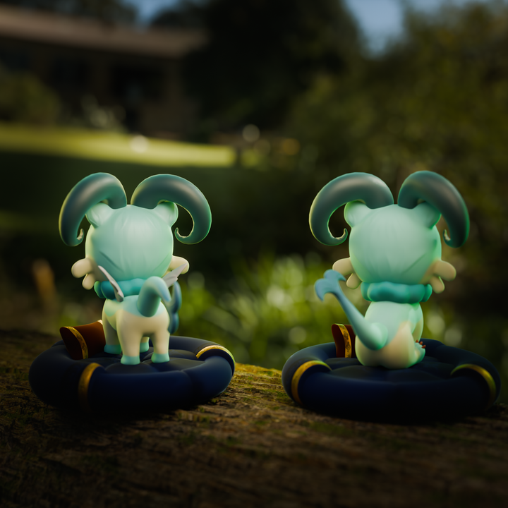 3D Printable Honkai Star Rail HSR Chimera Cyan Cute Toy (2 Poses ...