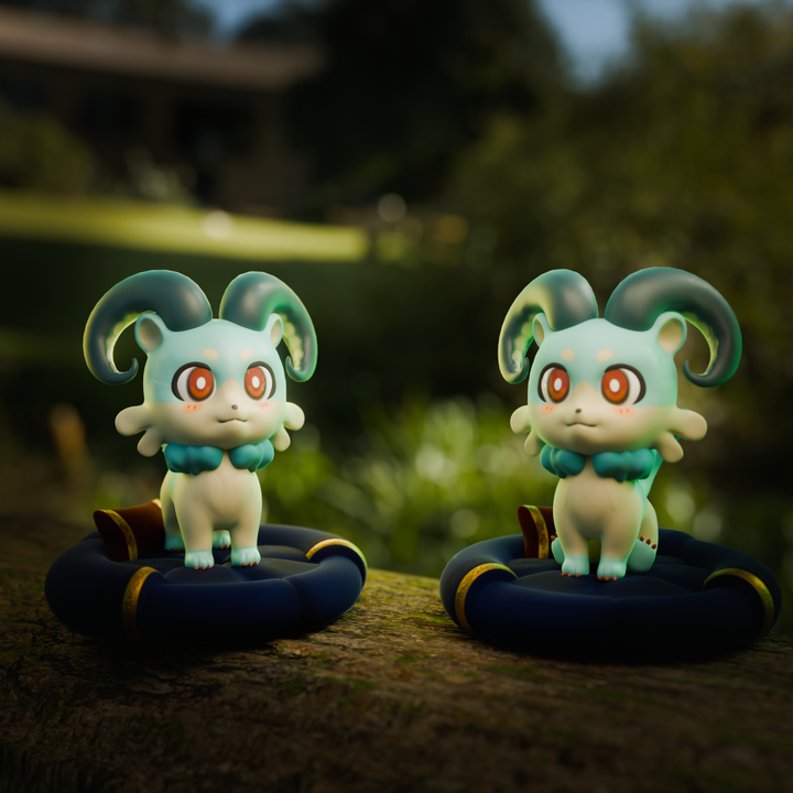 3D Printable Honkai Star Rail HSR Chimera Cyan Cute Toy (2 Poses ...