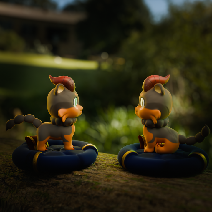 3D Printable Honkai Star Rail HSR Chimera Orange Cute Toy (2 Poses ...